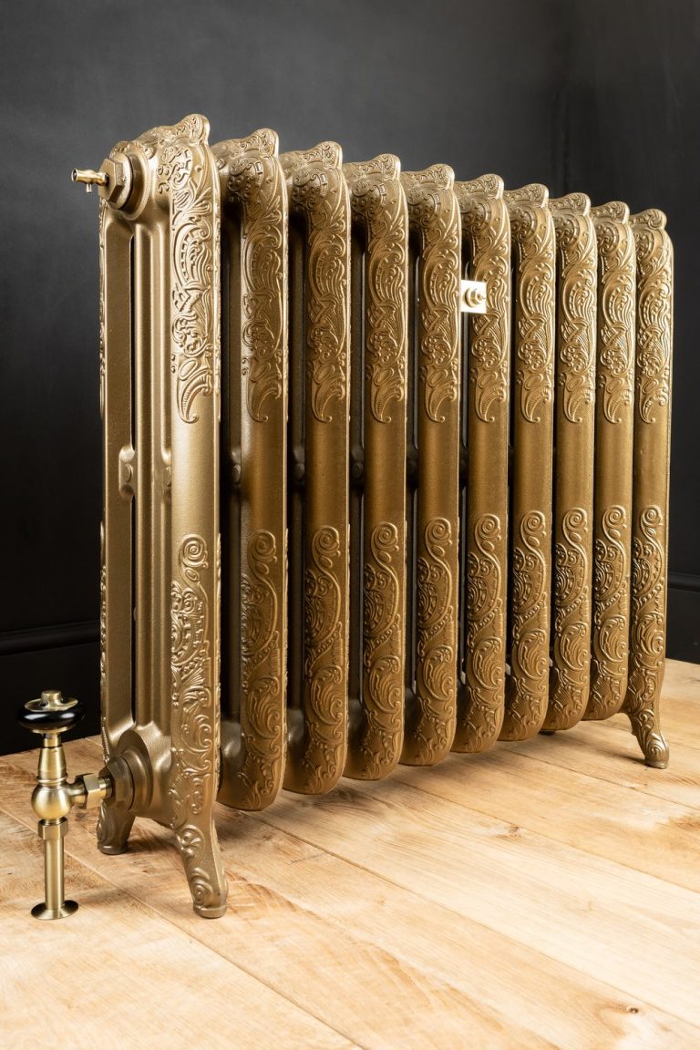 Balmoral 3 Column 768mm Cast Iron Radiator 10 Sections Antique Bronze ...