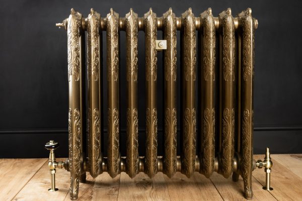 Balmoral 3 Column 768mm Cast Iron Radiator 10 Sections Antique Bronze ...